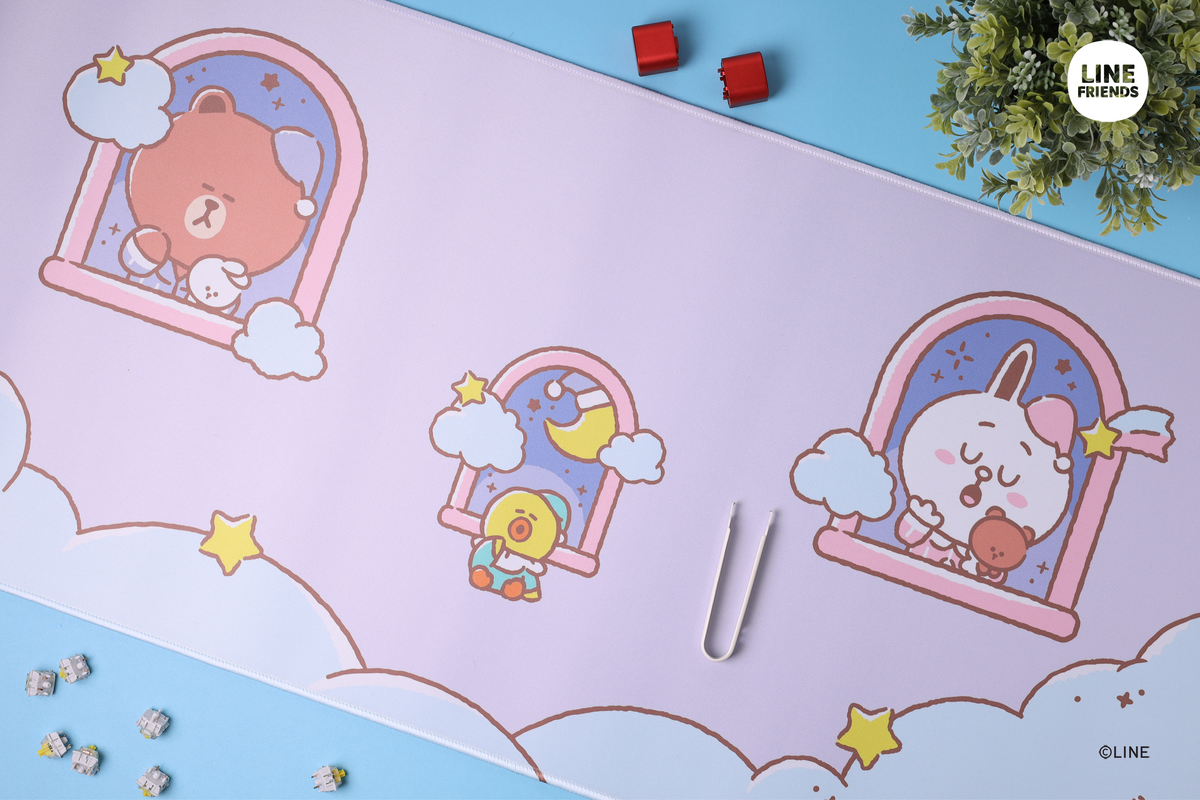 LINE FRIENDS Dreamy Night Deskmat – Mino Keys